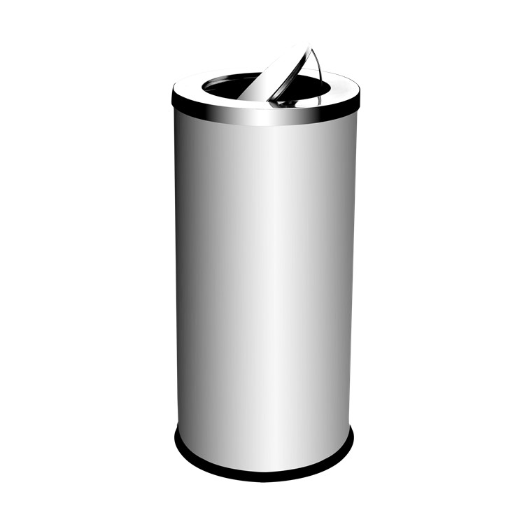 SS106 Stainless Steel Bin Round C/W Flip Top - Top Bins