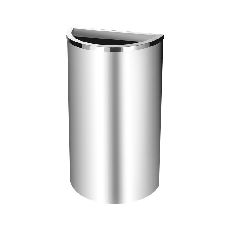 SS103 Stainless Steel Bin Semi Round C/W Open Top - Top Bins