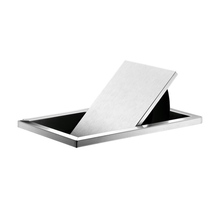 SS102 Stainless Steel Bin Rectangular C/W Flip Top - Top Bins