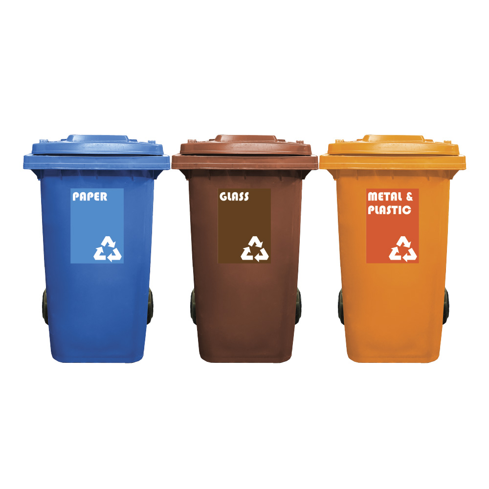 240L|M3| Recycle Mobile Garbage Bin 3-in-1