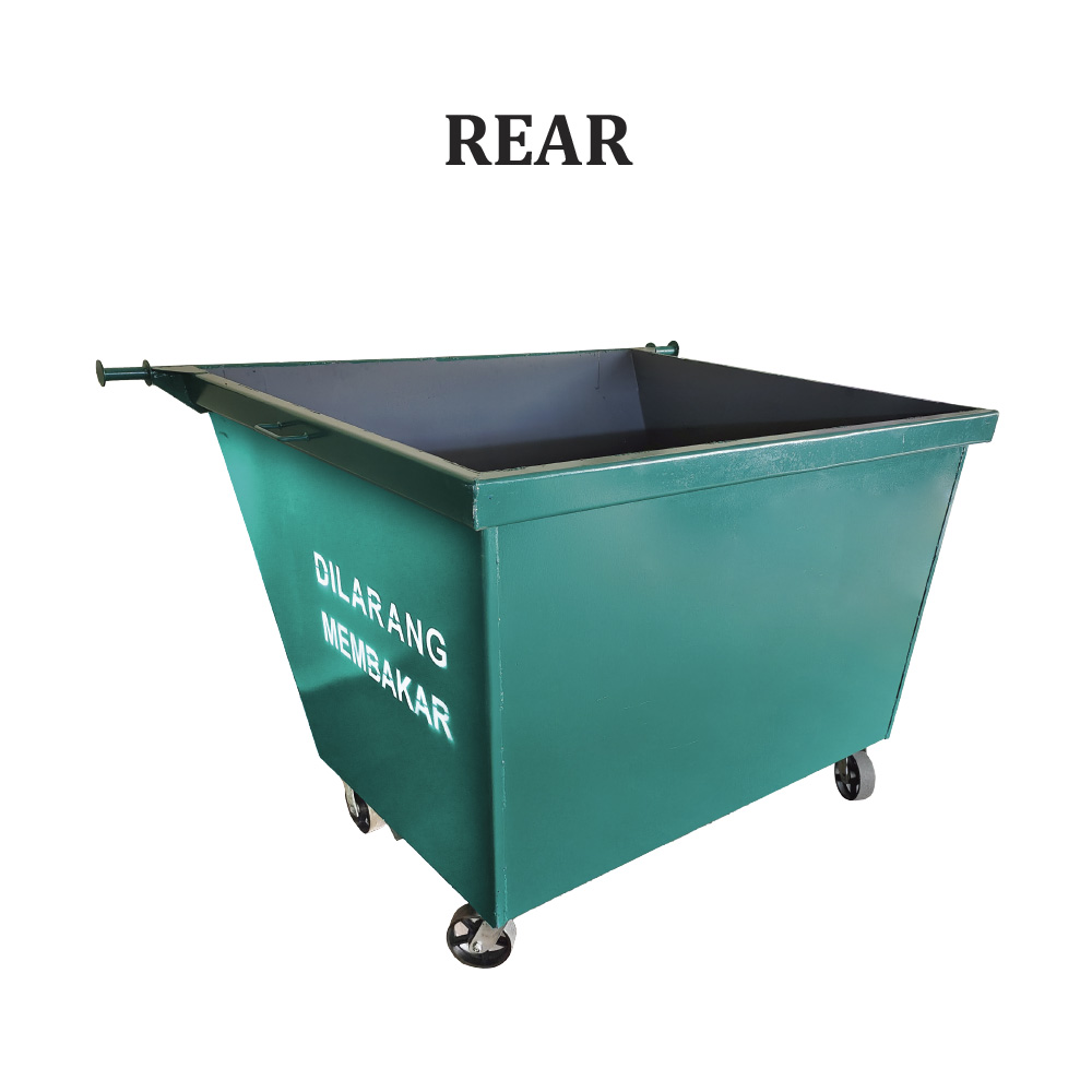 1500L Metal Leach Bin 4-Wheel - Top Bins
