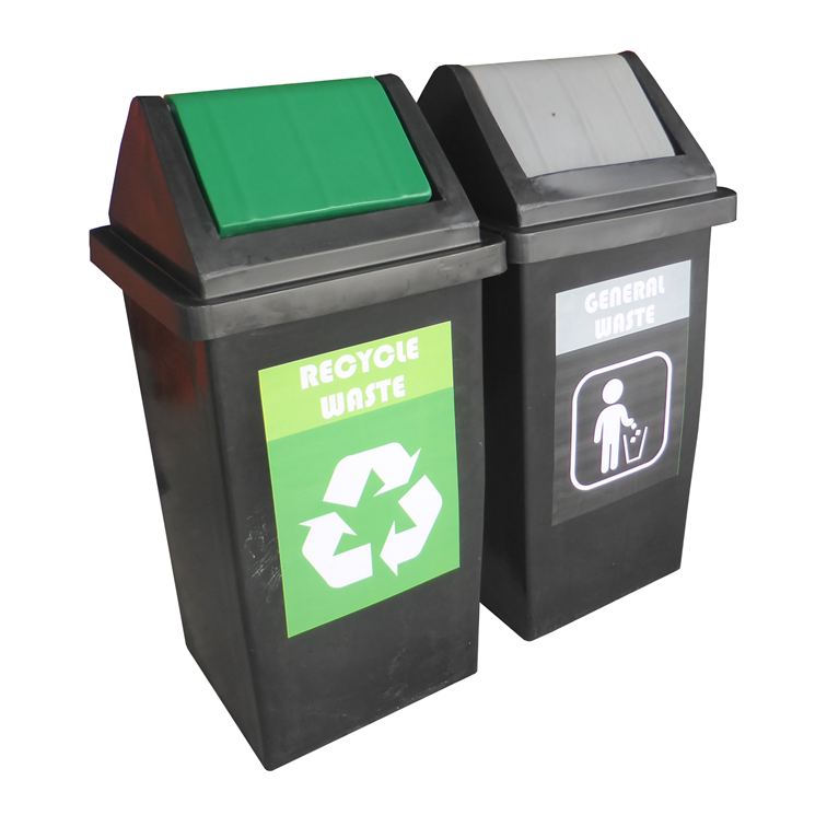 Flip 60 / Flip 120 Recycle Bin 2-in-1 | Plastic Bin - Top Bins