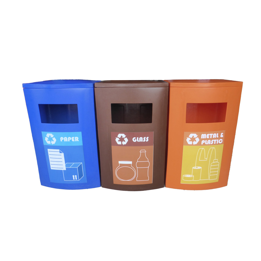 Initial FT 120 Recycle Bin 3-in-1 c/w Bag Holder | Plastic Bin - Top Bins