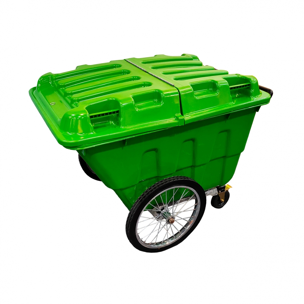 400L Mobile Garbage Trolley Bin 4-Wheel