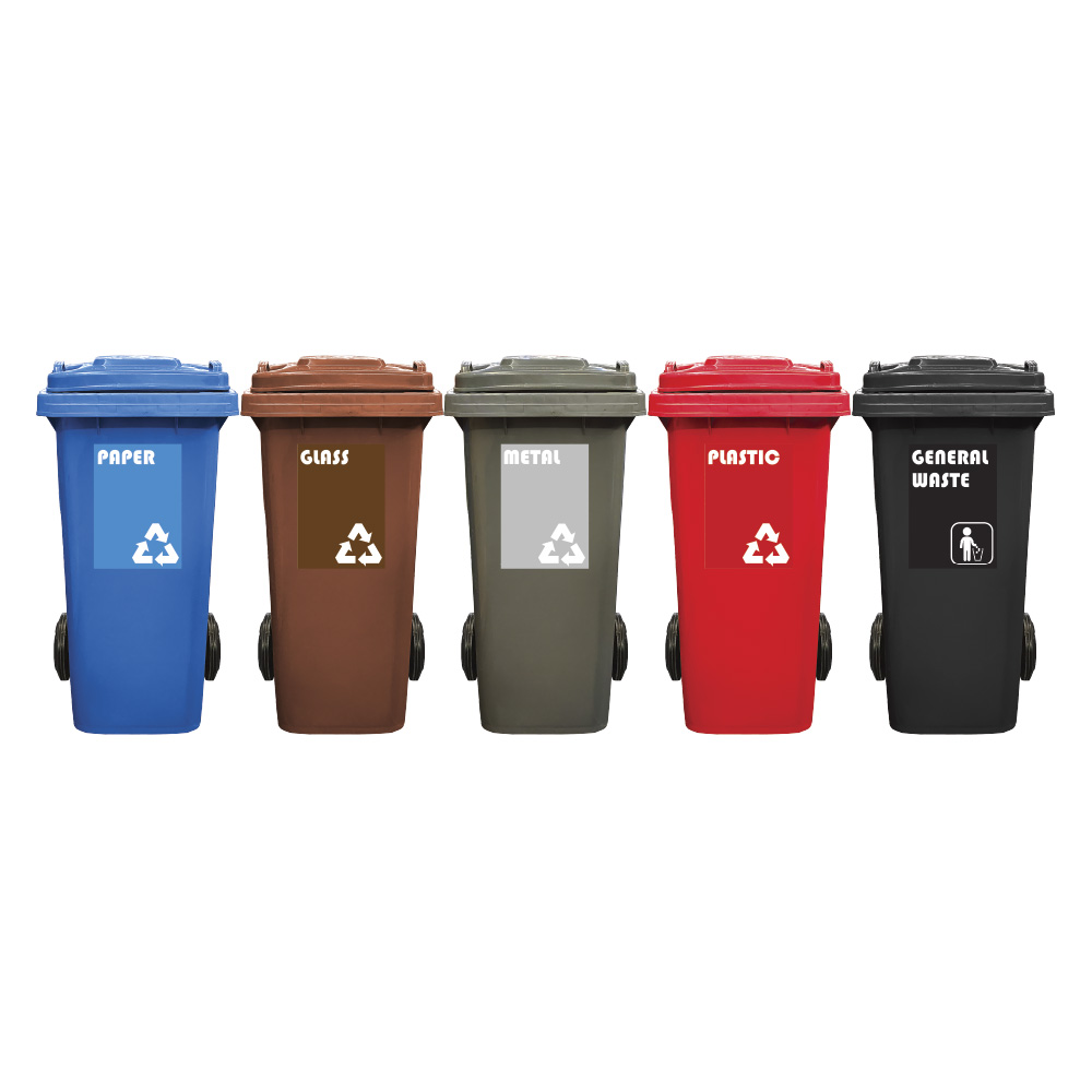 120L|M5W| Recycle Mobile Garbage Bin 5-in-1W