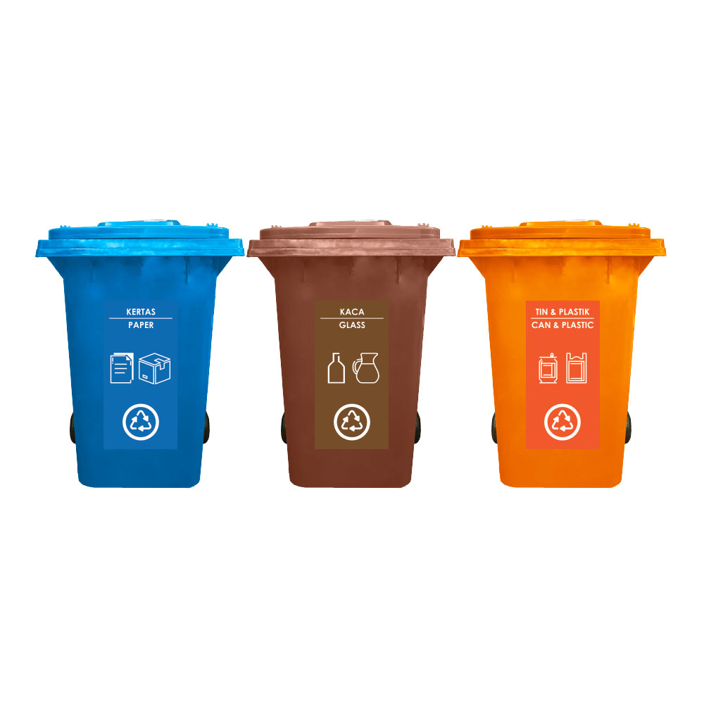 CM3 360L Mobile Recycling Bin: Efficient 3-in-1 Waste Management Solution